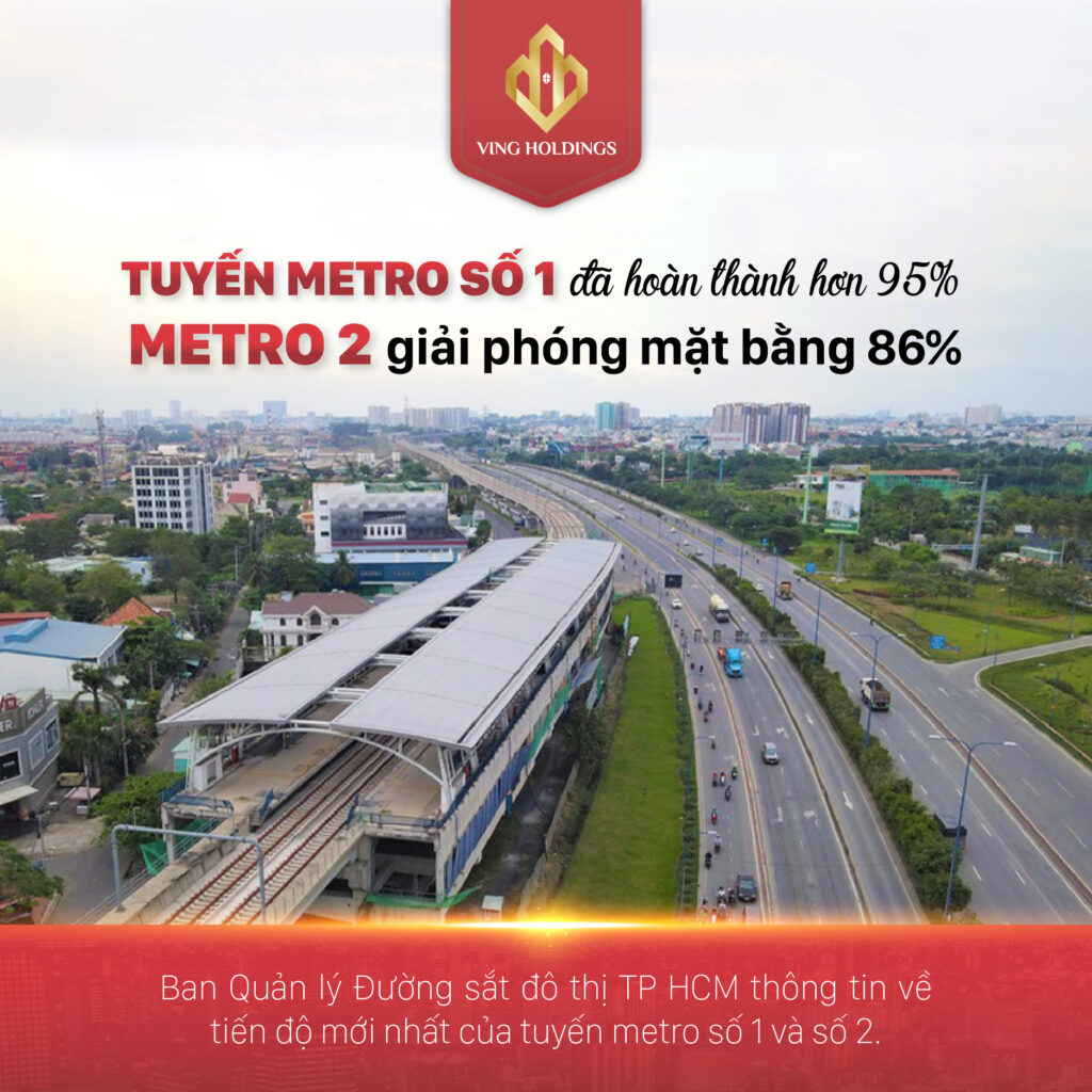 [VINGHOLDINGS] TP HCM: Tuyến metro số 1 đã hoàn thành hơn 95%, metro 2 ...